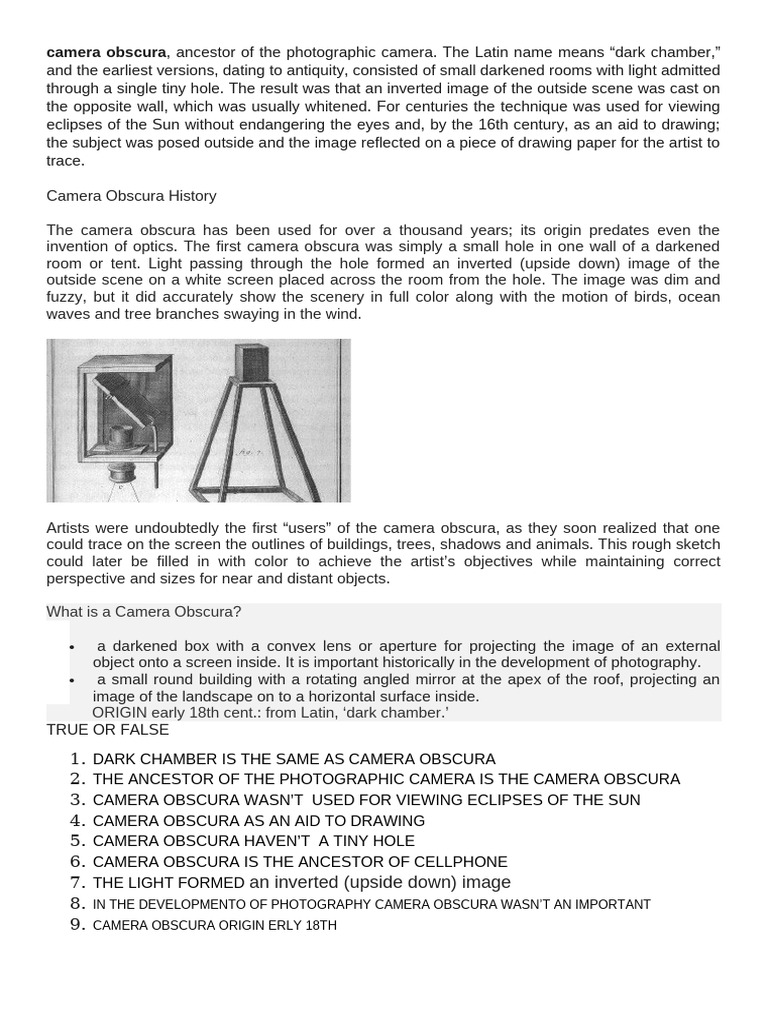 camera obscura | PDF