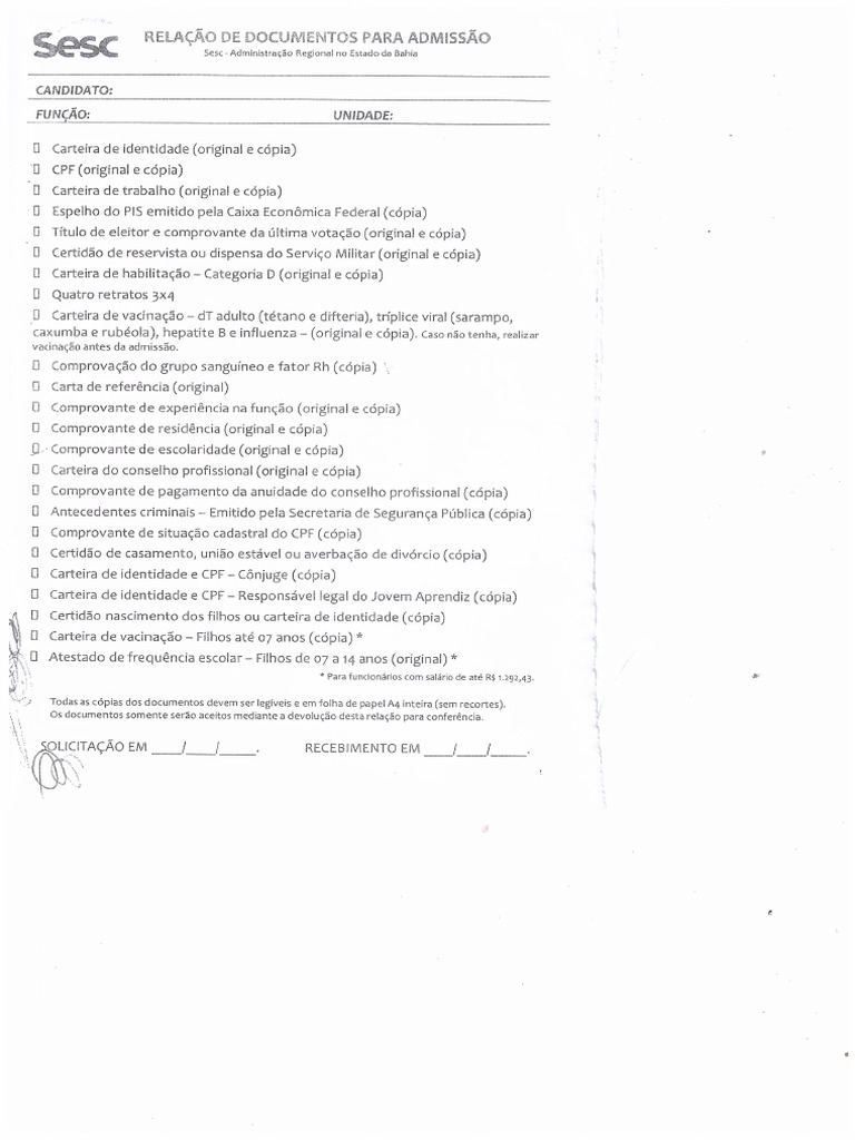 Lista de Documentos | PDF