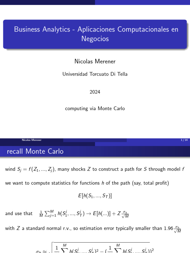 Clase 8 ACN Computing Via Monte Carlo | PDF