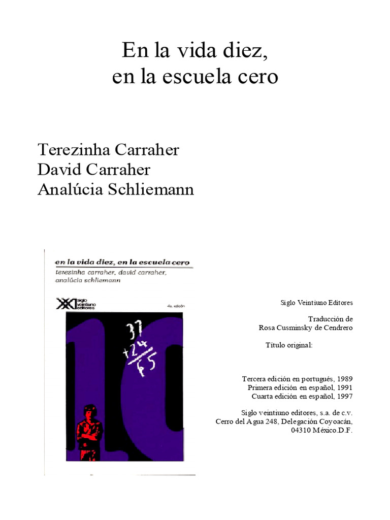 Carraher - en La Vida Diez-En La Escuela Cero | PDF