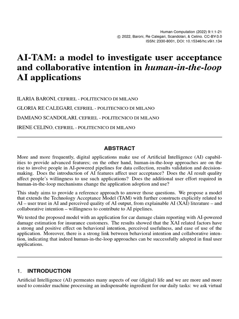 AI-TAM A Model To Investigate User Acceptance and | PDF