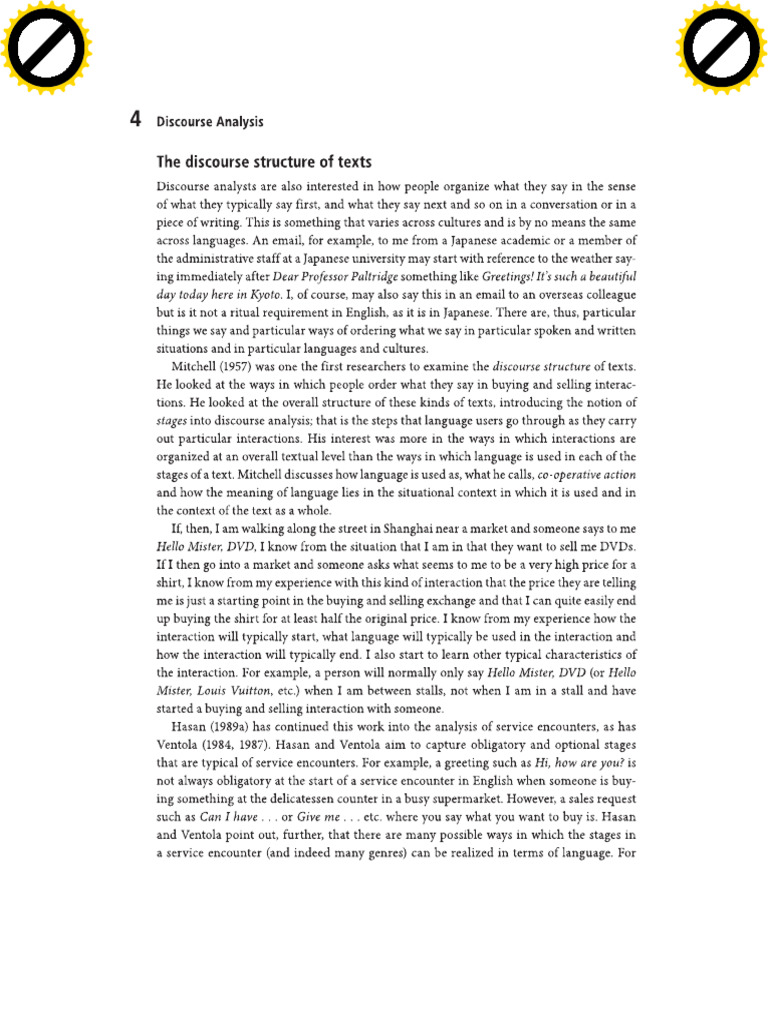 Discourse Analysis - An Introduction (2nd Ed) | PDF