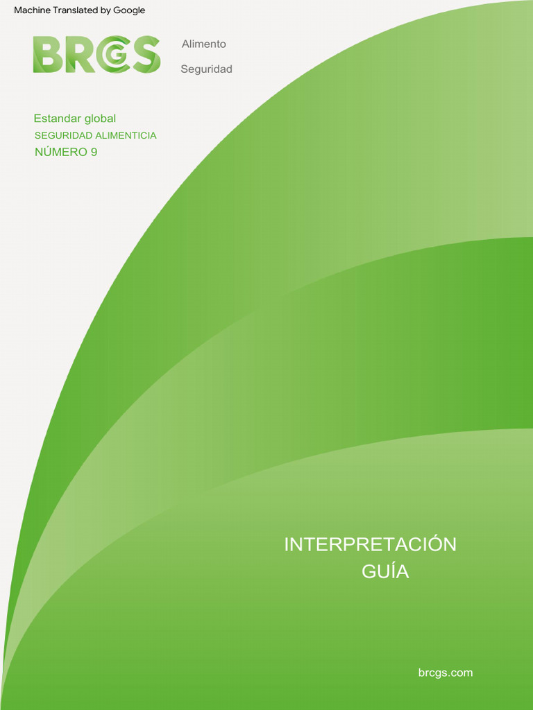 Guia de Interpretacion BRCGS v9 Traducida | PDF