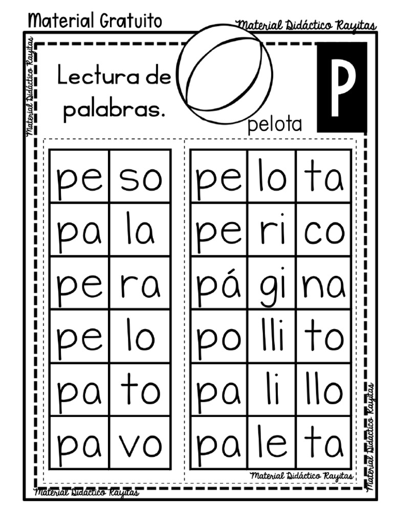 Lectura Letra P | PDF