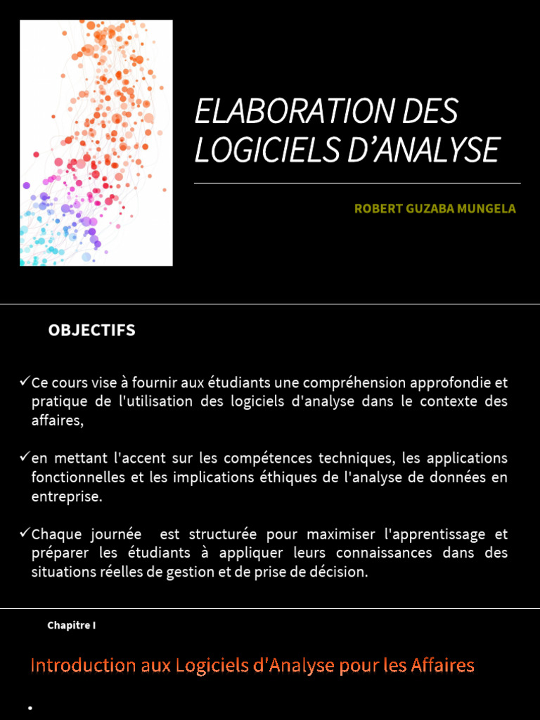 Elaboration Des Logiciels D'analyse | PDF