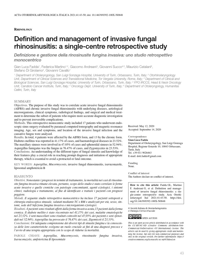 Definition and management of invasive fungal | PDF