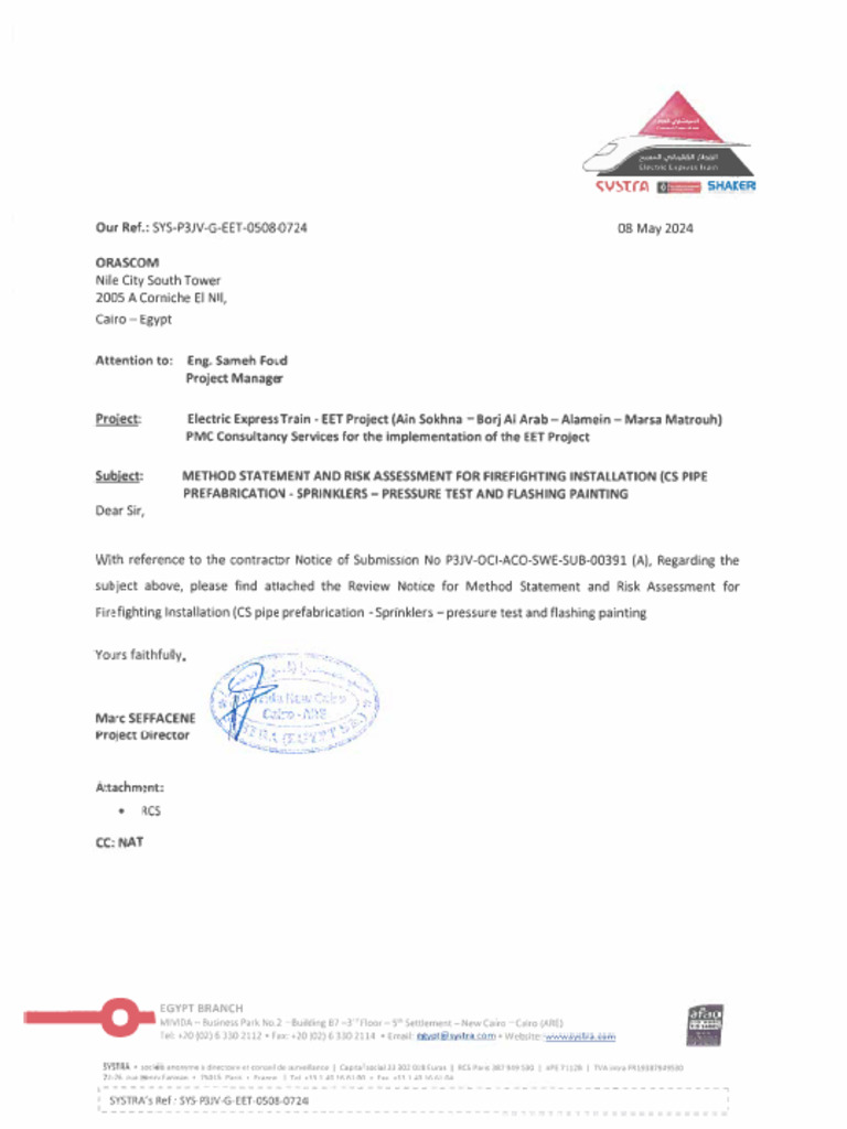 SYS P3JV G EET 0508 724 MSRA For Firefighting Installation | PDF