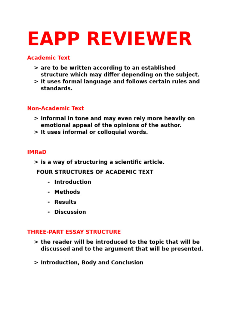 Eapp Reviewer | PDF