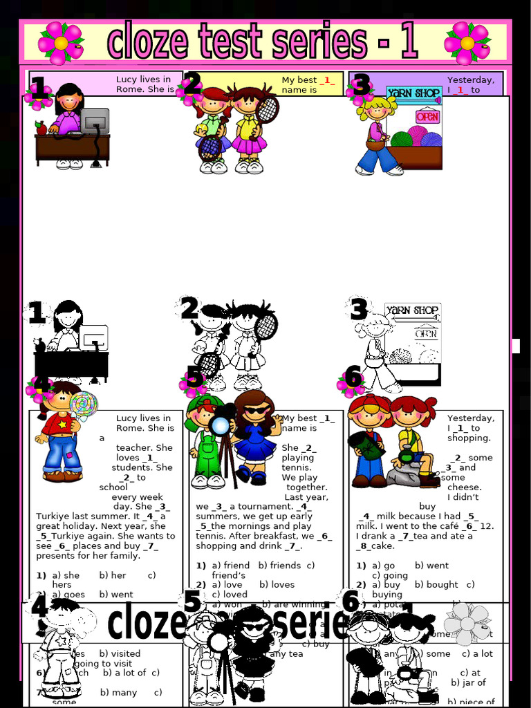Cloze Tets Series1 Reading Comprehension Exercises Tests - 18983 | PDF