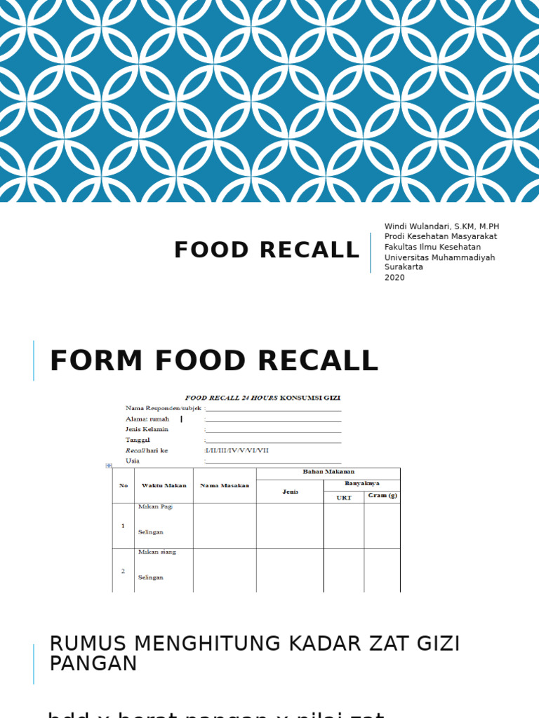 Food Recall | PDF
