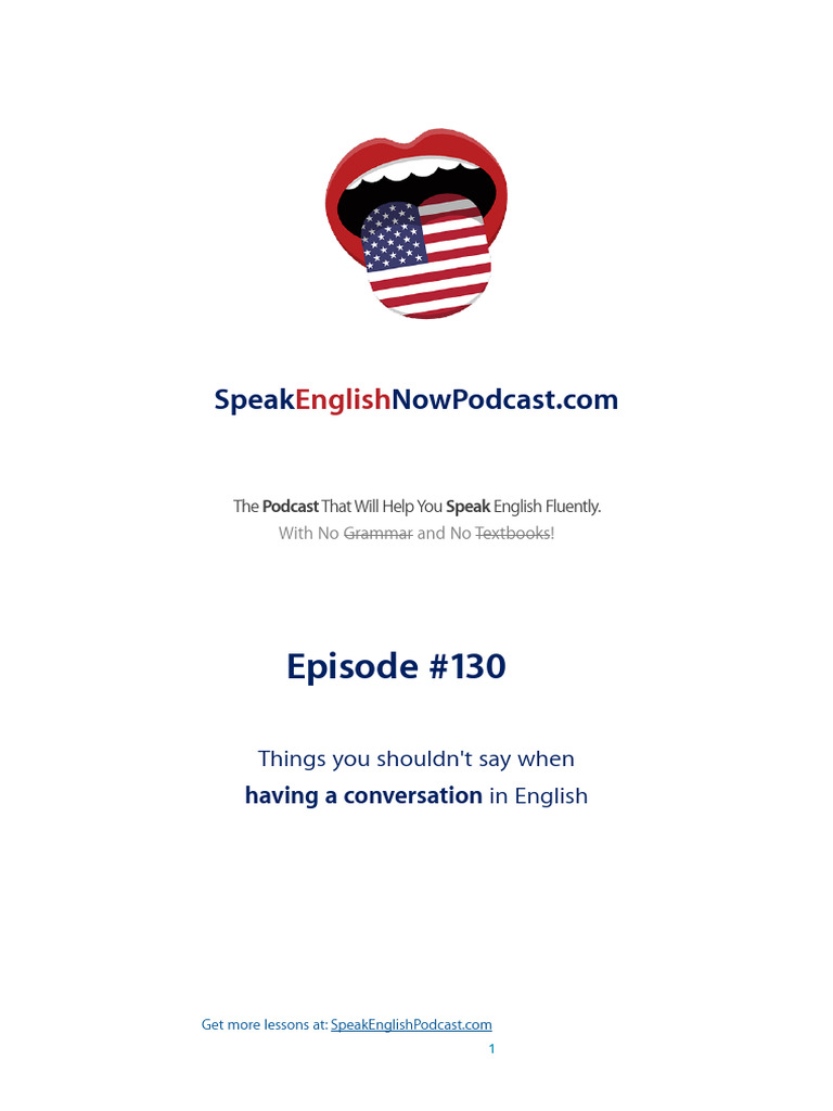 130 Things You Should Not Say When You Have A Conversation | PDF