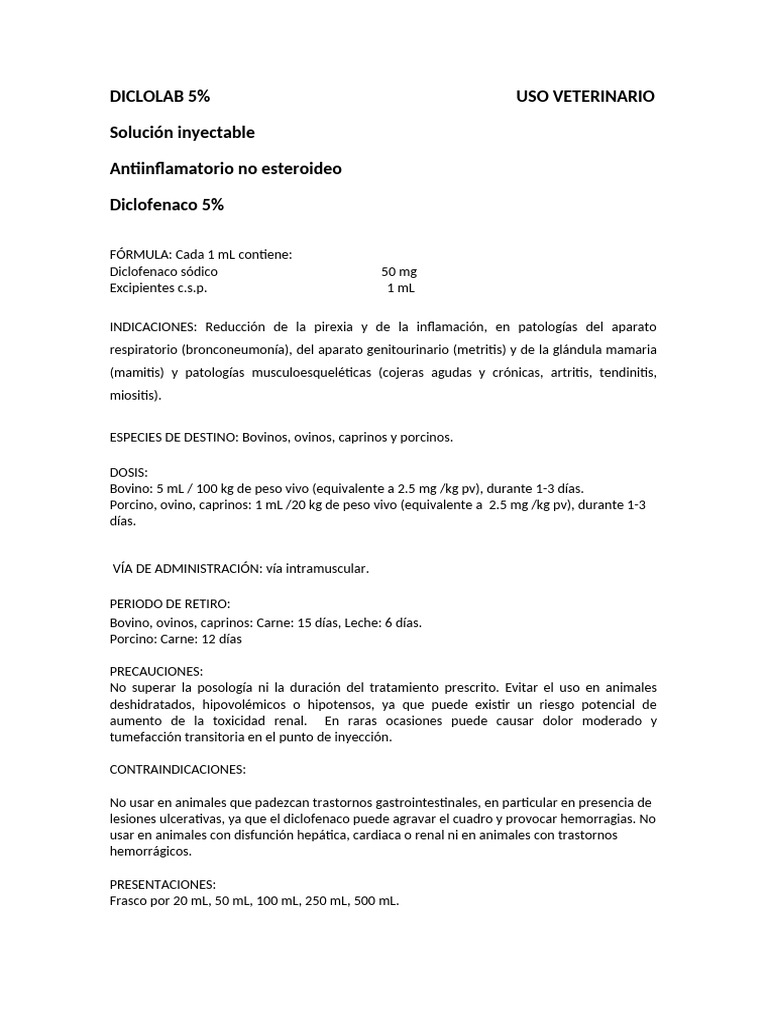 Inserto Diclolab 5% | PDF