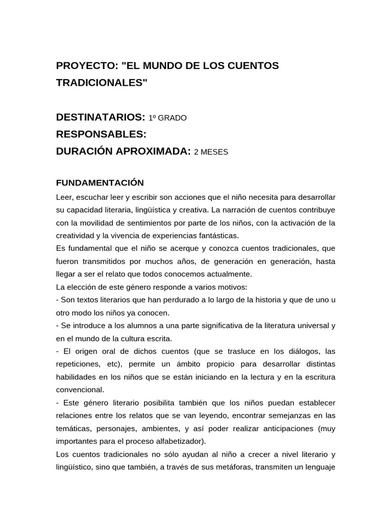 Cuentos tradicionales | PDF