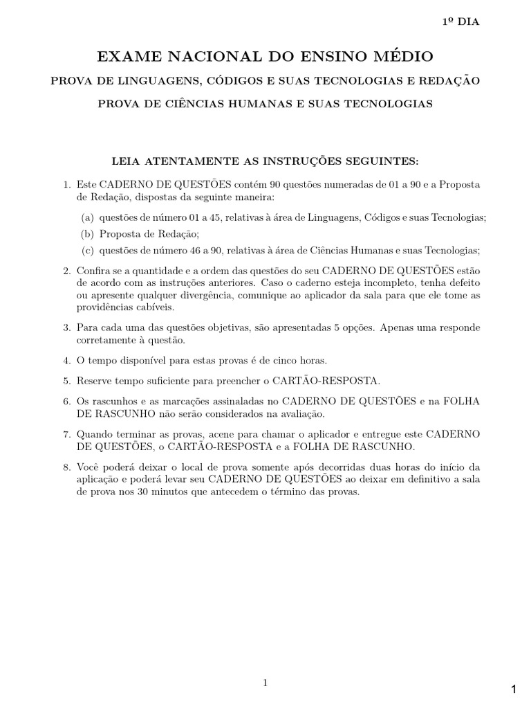 Simulado Sindria - Dia 1 | PDF