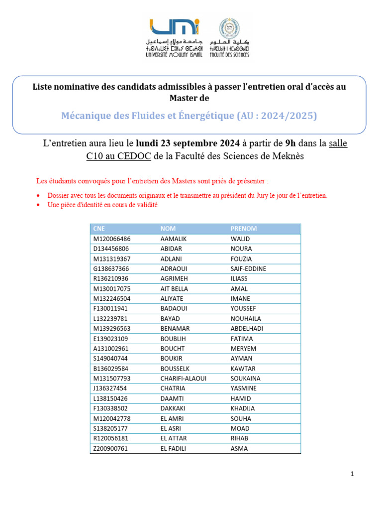 Master_MFE_2425_liste-3 | PDF