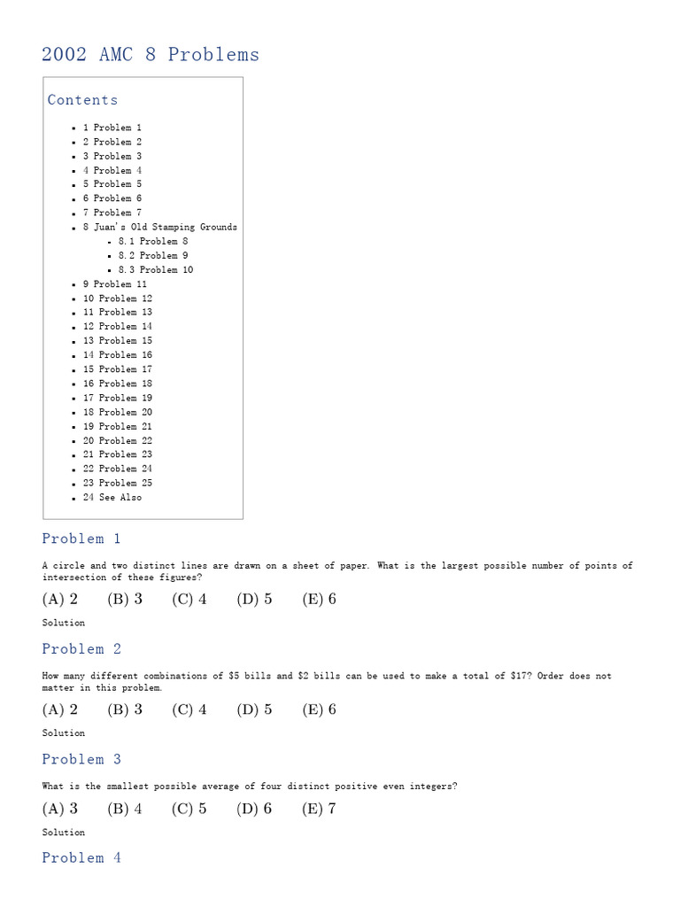 2002 Amc8 | PDF