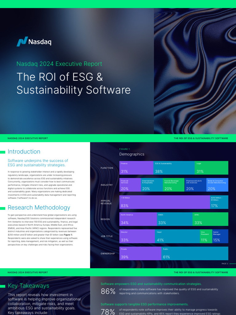 ROI of ESG Software | PDF
