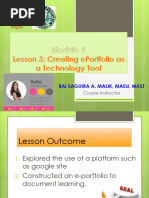 Instructions For Creating Your EPortfolio Using Google Sites | PDF