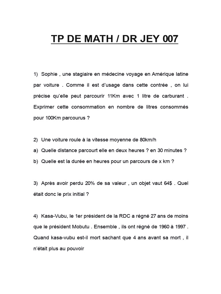 TP de Math J00 2 | PDF