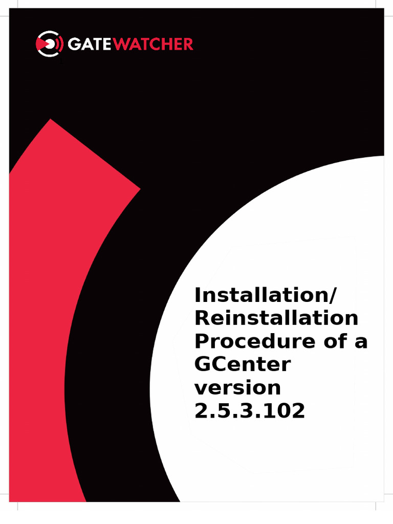 Installation Procedure GCenter 2.5.3.102 EN | PDF