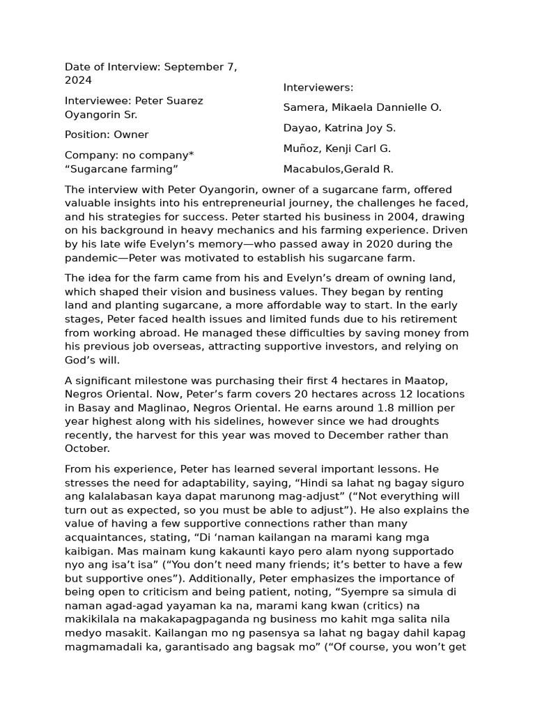 Entrep Narrative Report | PDF