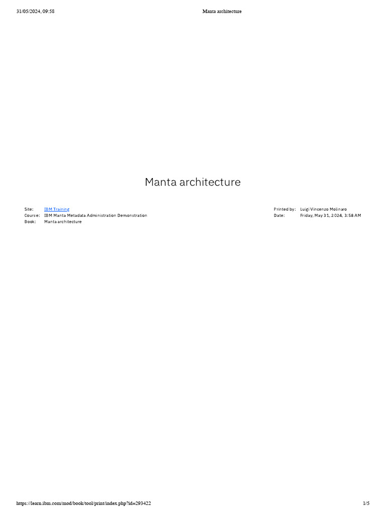 Manta architecture | PDF