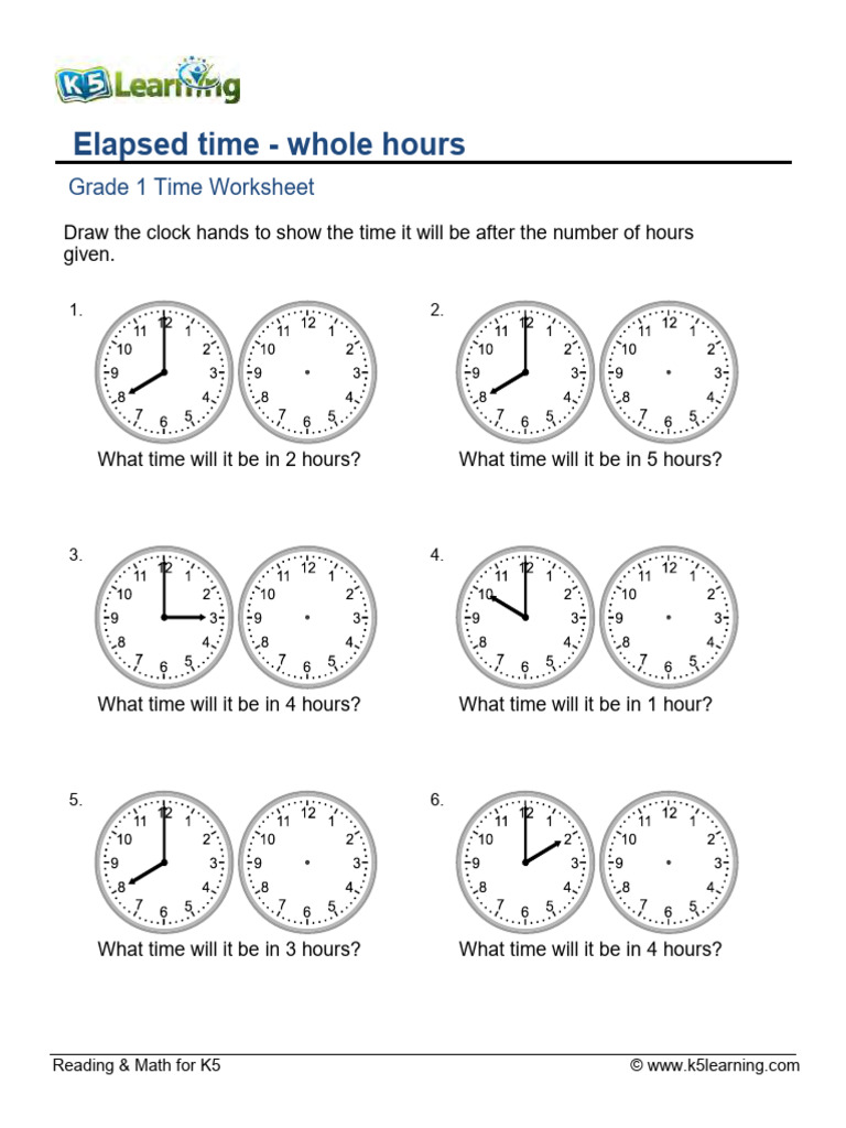 Grade 1 Elapsed Time Hours A | PDF