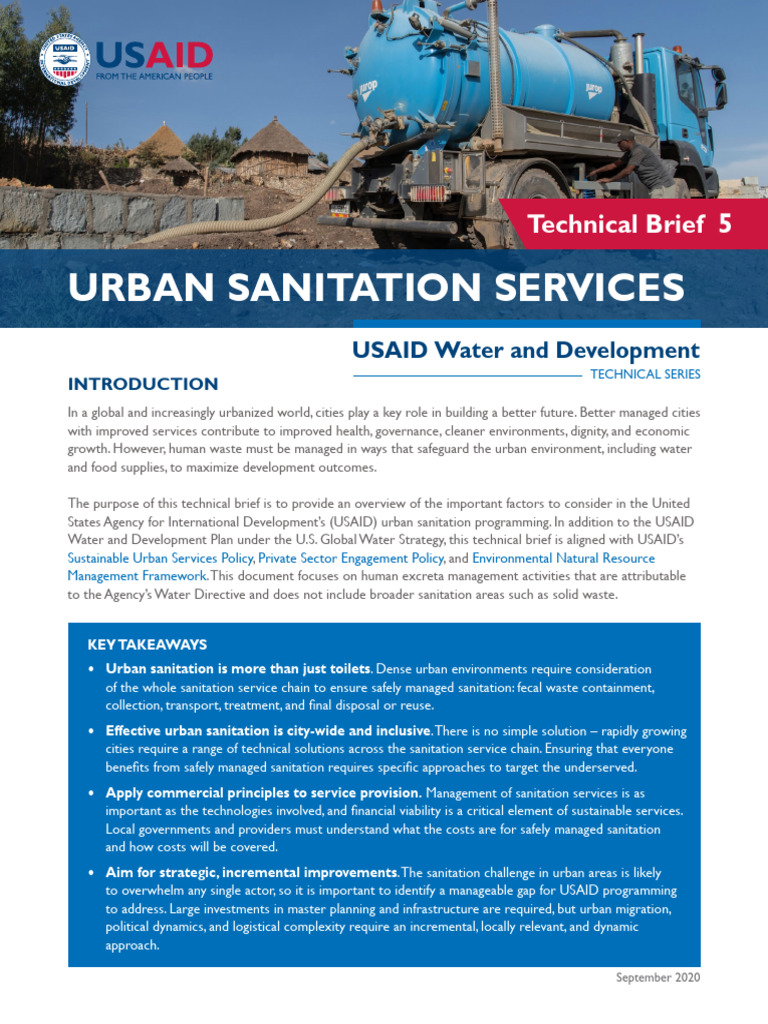 Usaid Urban Sanitation Technical Brief 5 5081 | PDF