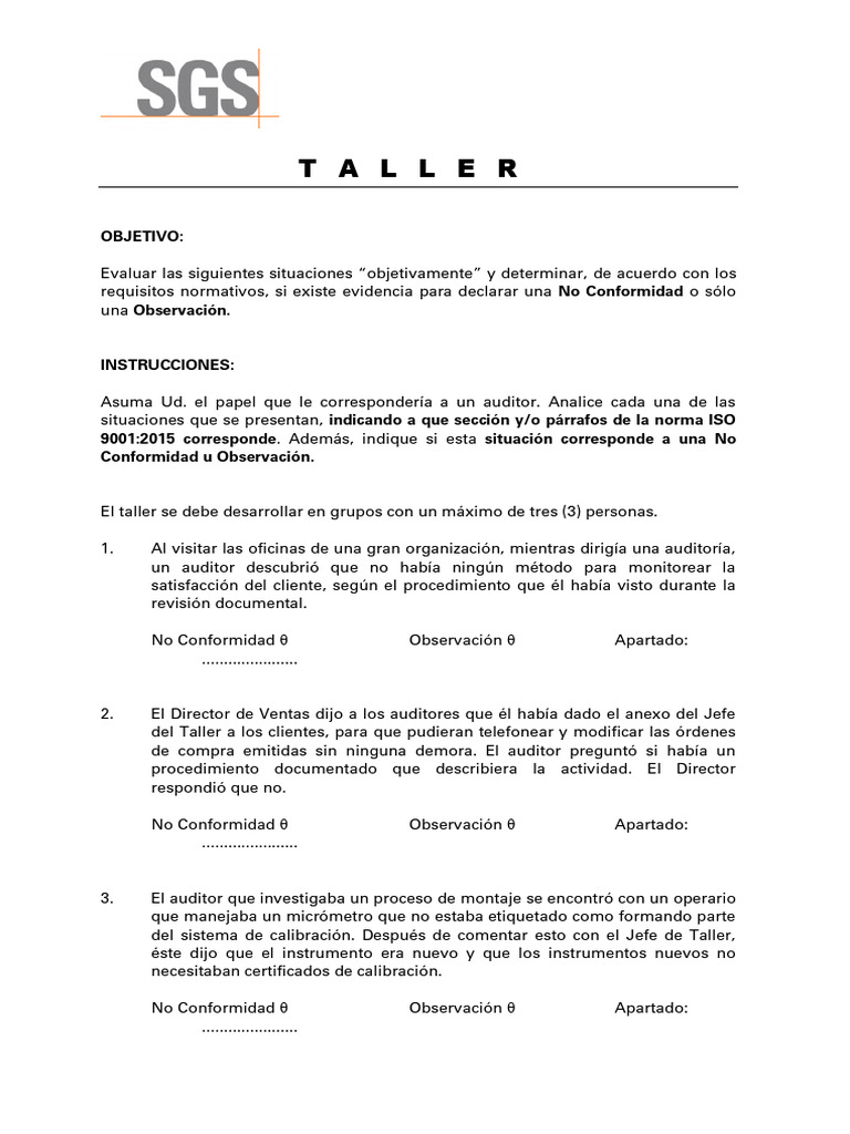 Talleres NC ISO 9 | PDF