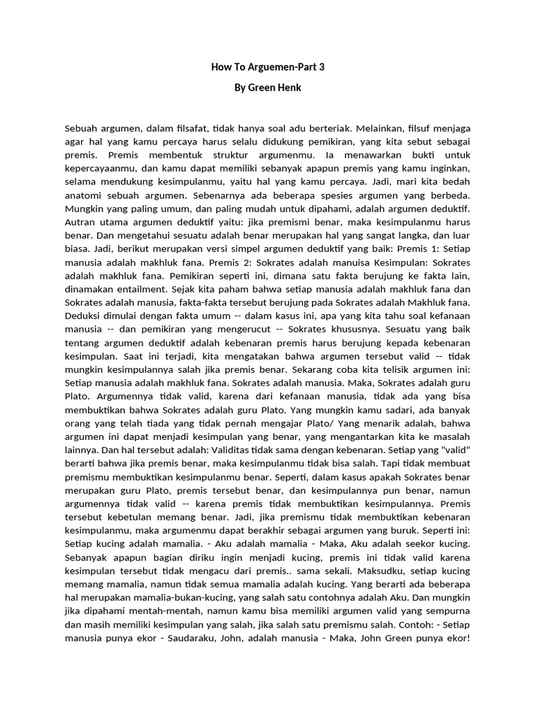 How To Argue-Part 3 | PDF | Philosophy