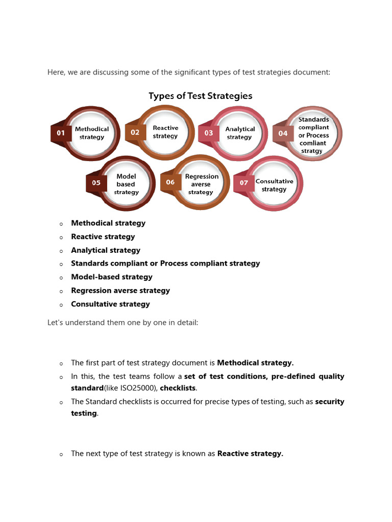 Types of Strategy in Software Testing | PDF
