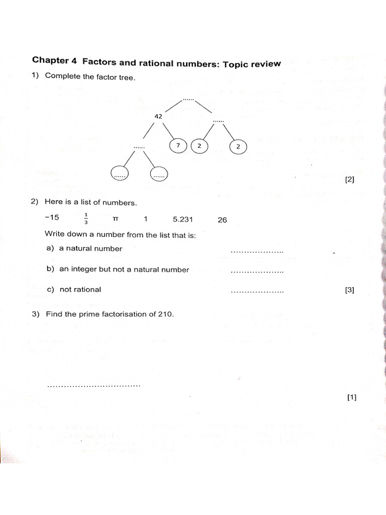 Grade 7 Revision CH 4 To 6 | PDF