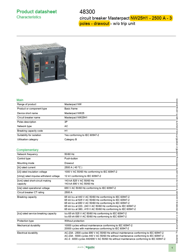 NW 2500a Acb | PDF