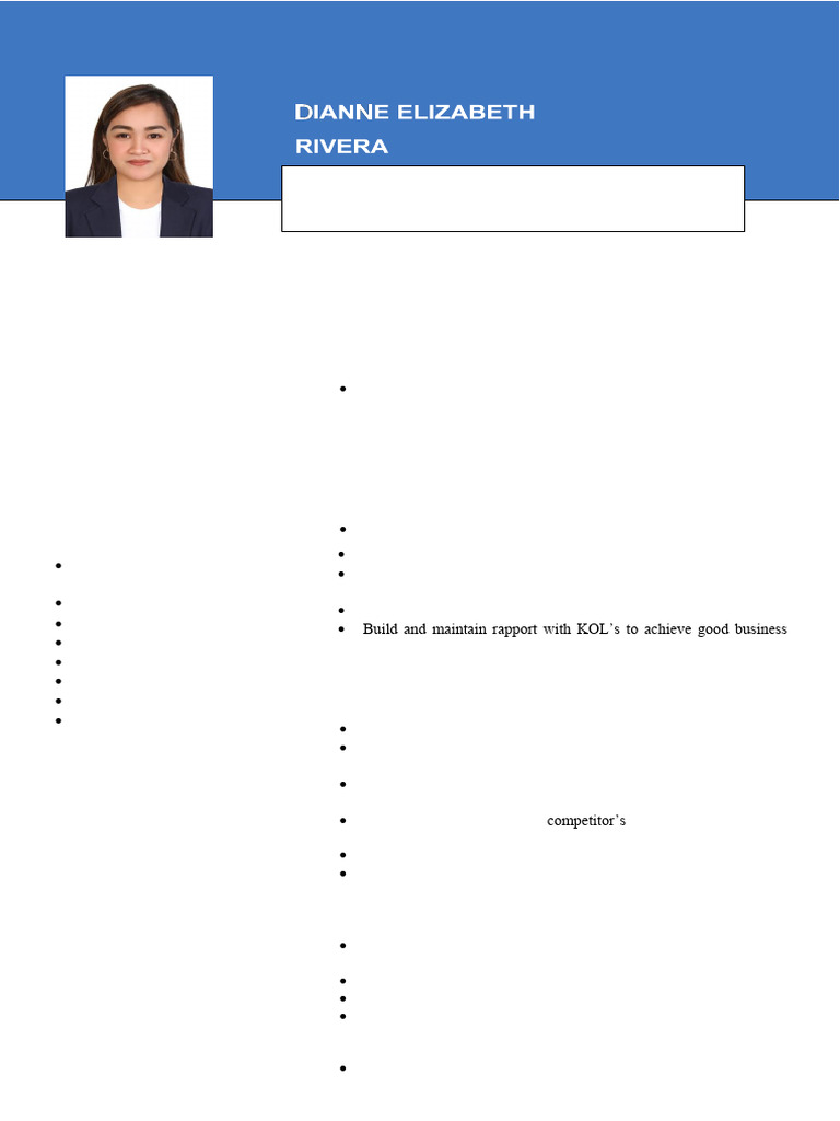 Dianne Rivera CV | PDF