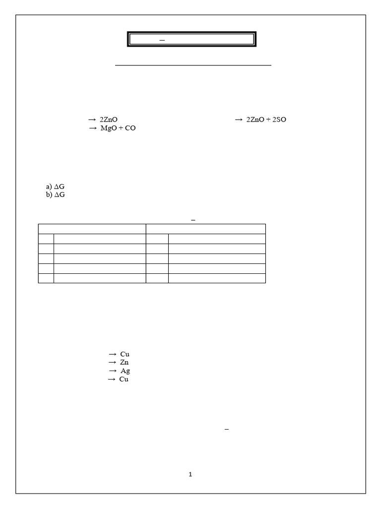 Unit 1 Metallurgy: I. Choose The Correct Answer | PDF