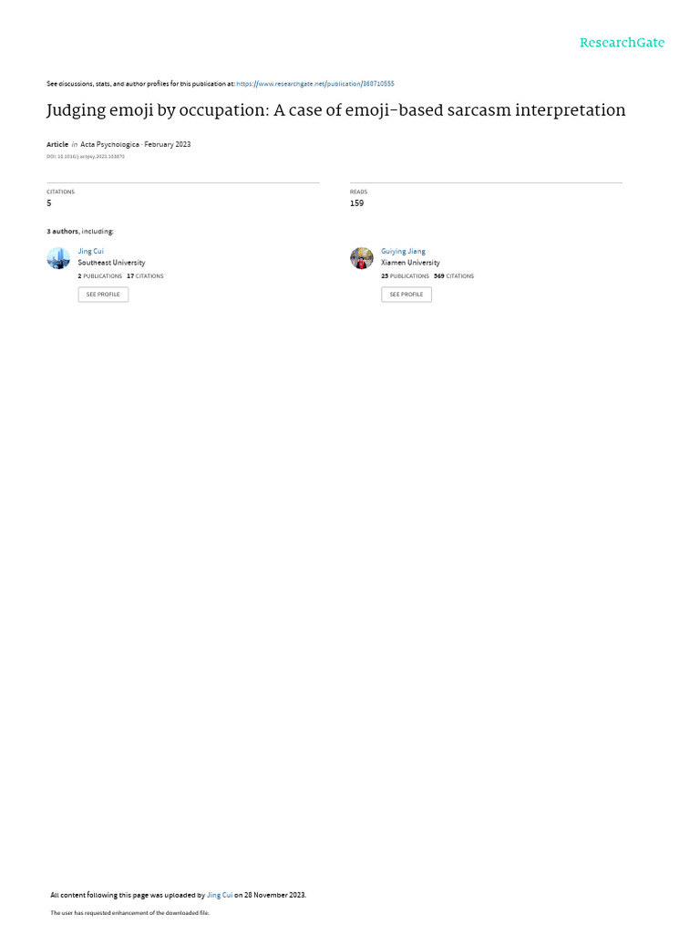 3 Judging Emoji by Occupation A Case of Emoji-Based Sarcasm ...