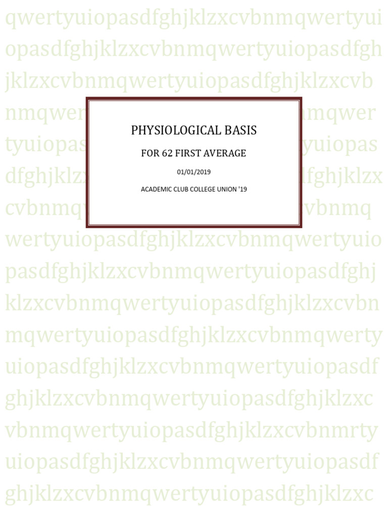 New Physiological Basis For First Average | PDF