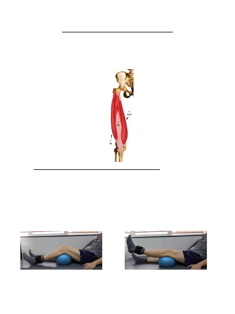 Ejercicios Readaptación Vasto Interno Cuádriceps | PDF
