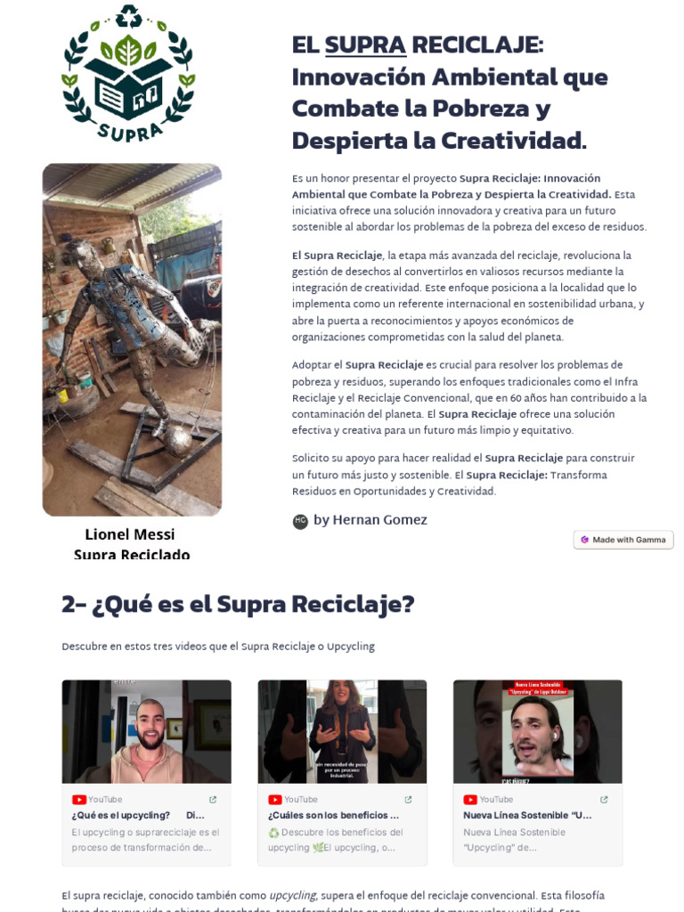 EL SUPRA RECICLAJE - Transforma Residuos y Construye Futuro | PDF