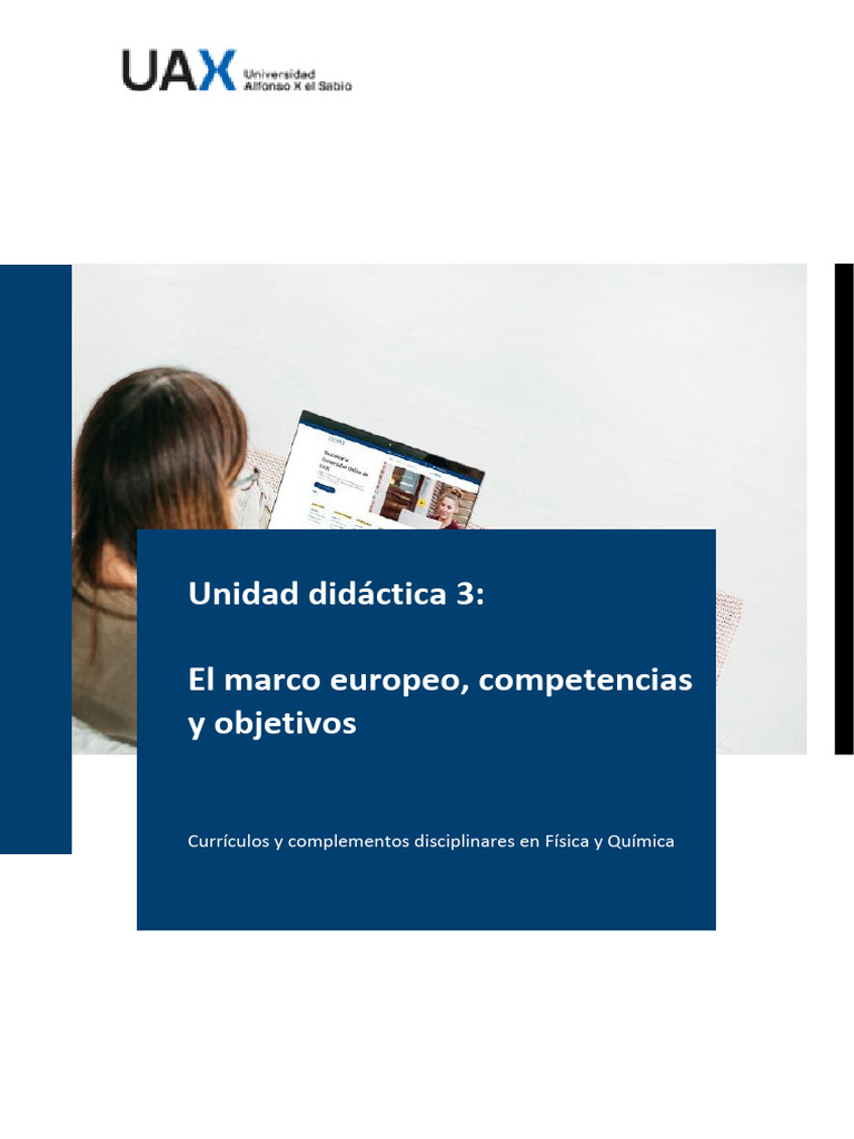 UD 3. El Marco Europeo, Competencias y Objetivos | PDF