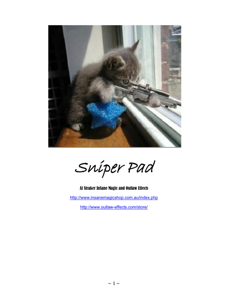 Al Straker - Sniper Pad | PDF | Playing Cards | Home & Garden