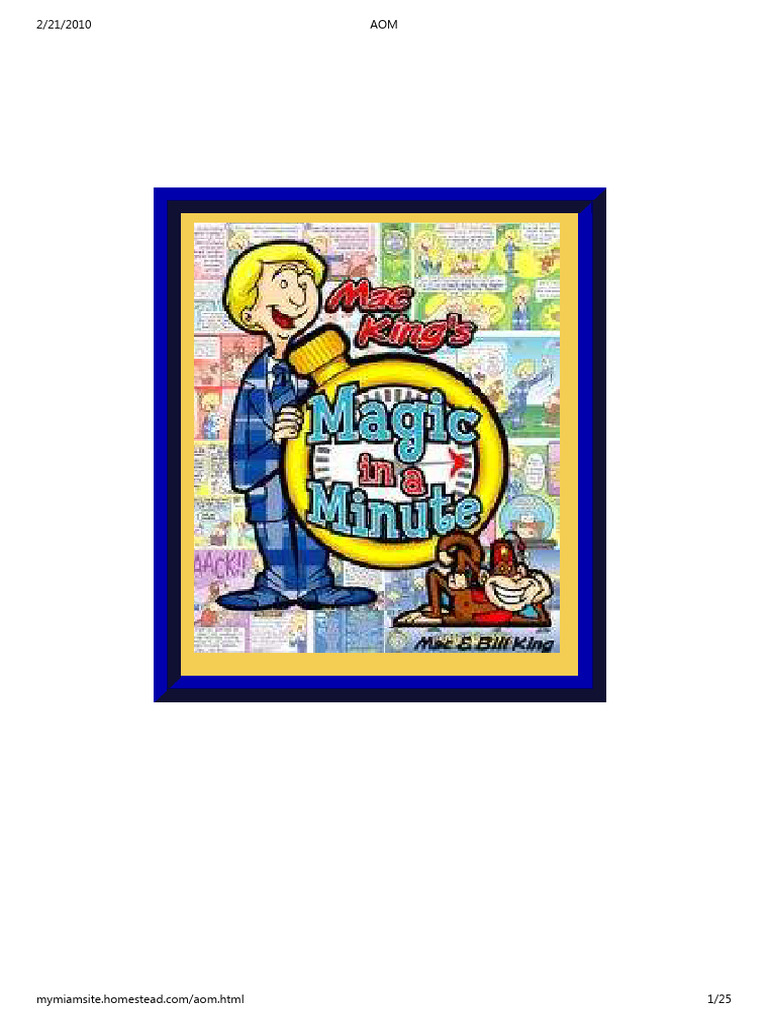 Mac King's Magic in a Minute Collection | PDF | Magic (Illusion)