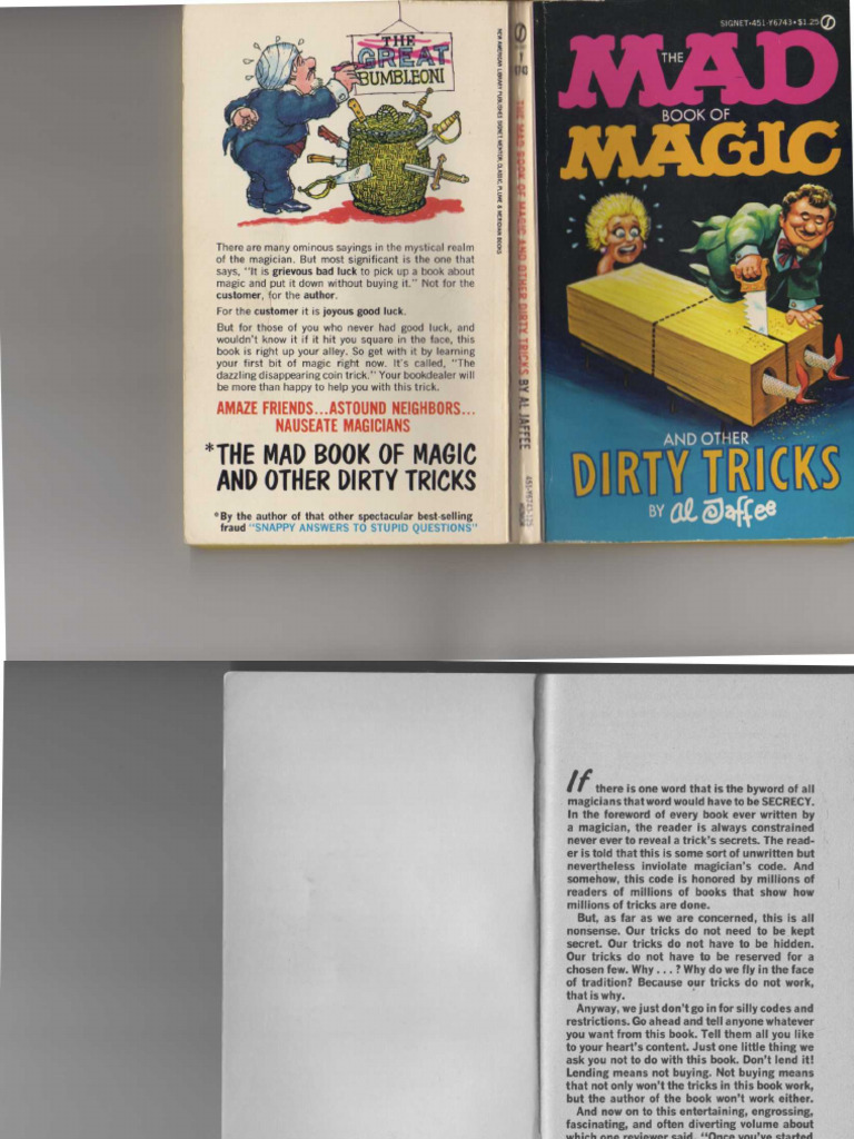 Al Jaffee - The Mad Book of Magic and Other Dirty Tricks | PDF