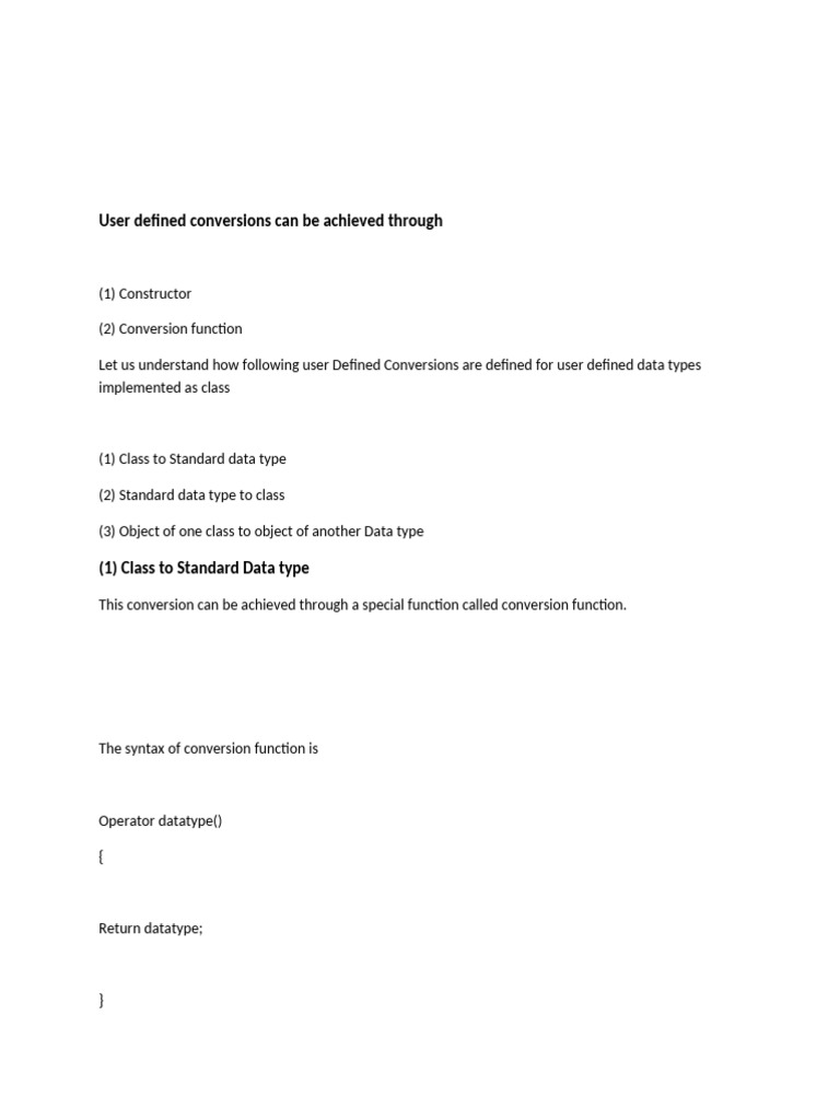 Conversion Function | PDF