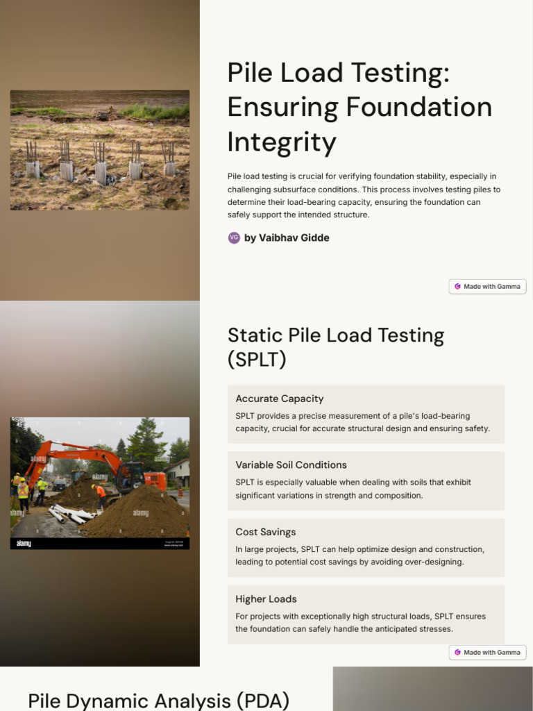 Pile Load Testing Ensuring Foundation Integrity | PDF