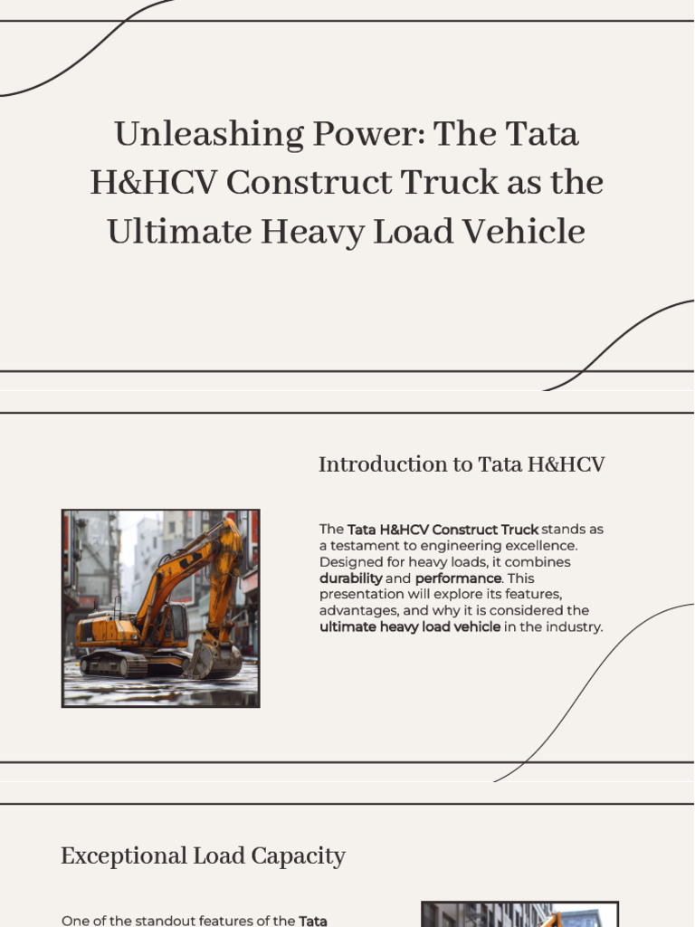 Slidesgo Unleashing Power The Tata HHCV Construct Truck As The Ultimate ... Slidesgo Unleashing Power The Tata HHCV Construct Truck As The Ultimate ...