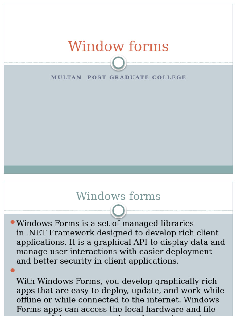 Window Forms | PDF