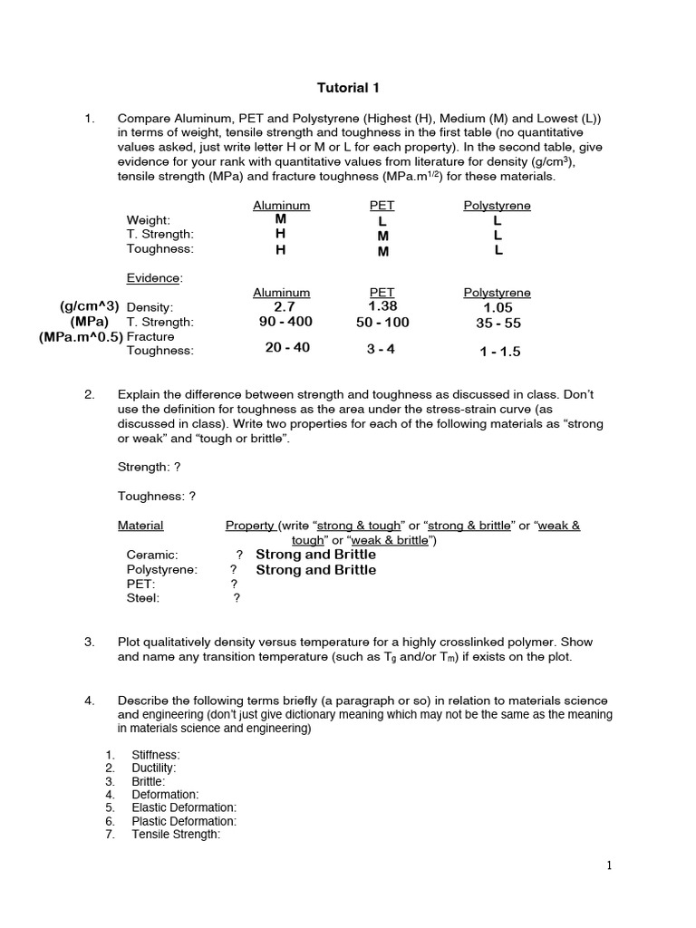 Tutorial 1 - Unit | PDF