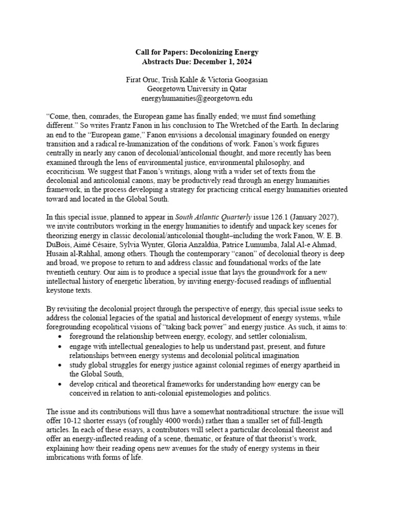 Decolonizing Energy | PDF