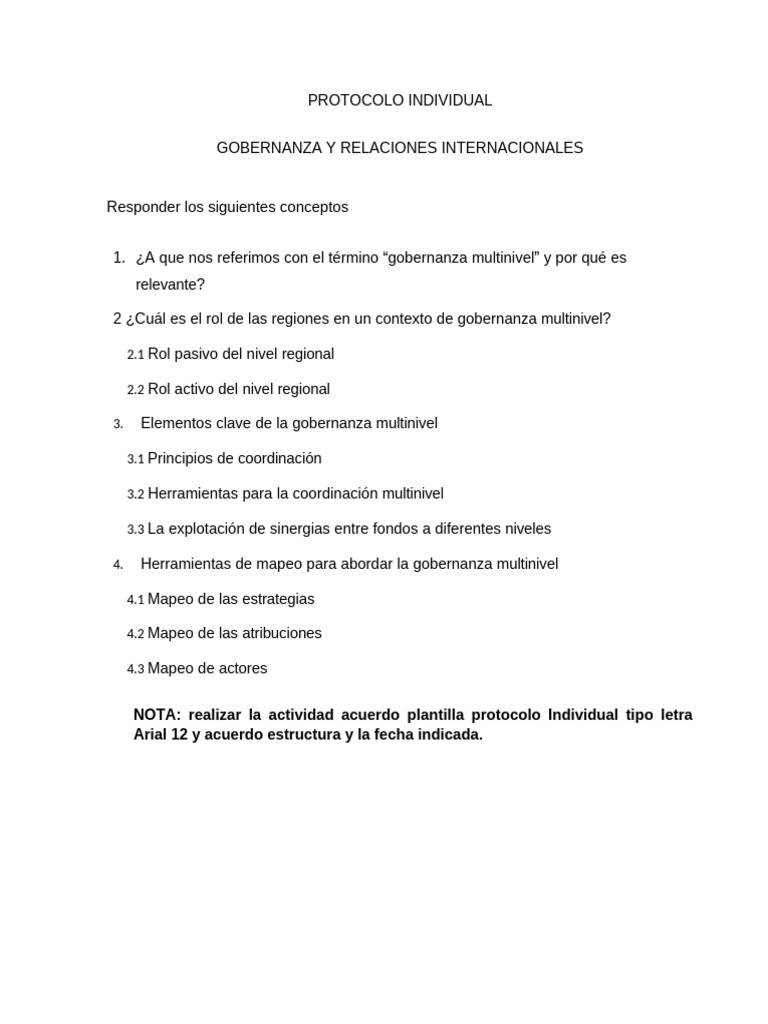 Protocolo Individual | PDF